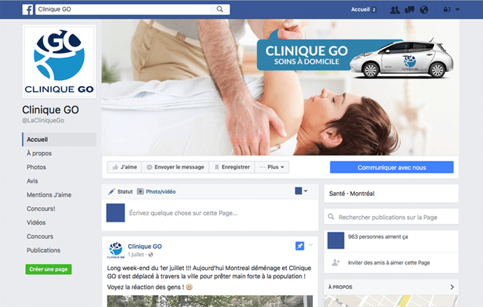 Portfolio Client : Clinique Go™- Virus Santé Communication
